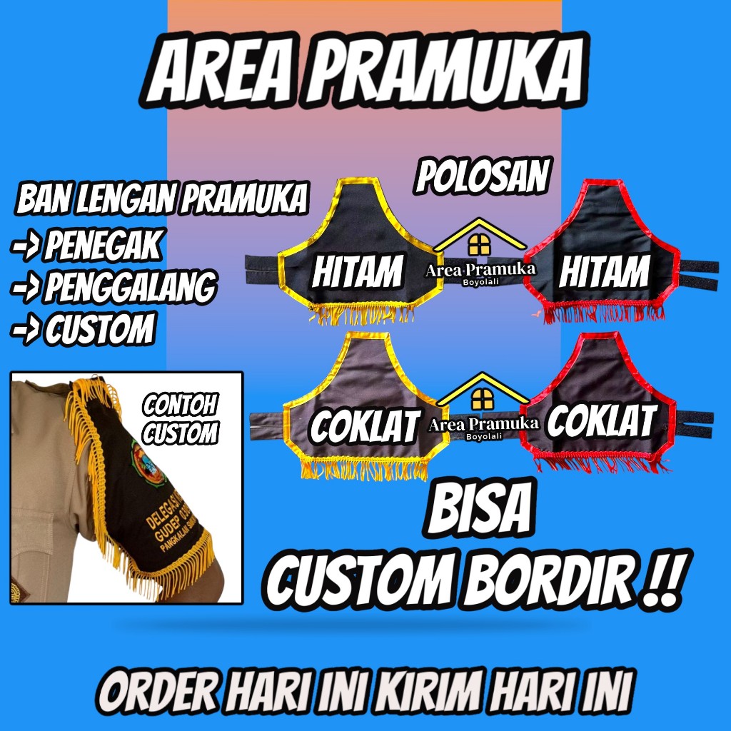 Jual Ban lengan pramuka penggalang / ban lengan pramuka penegak ...