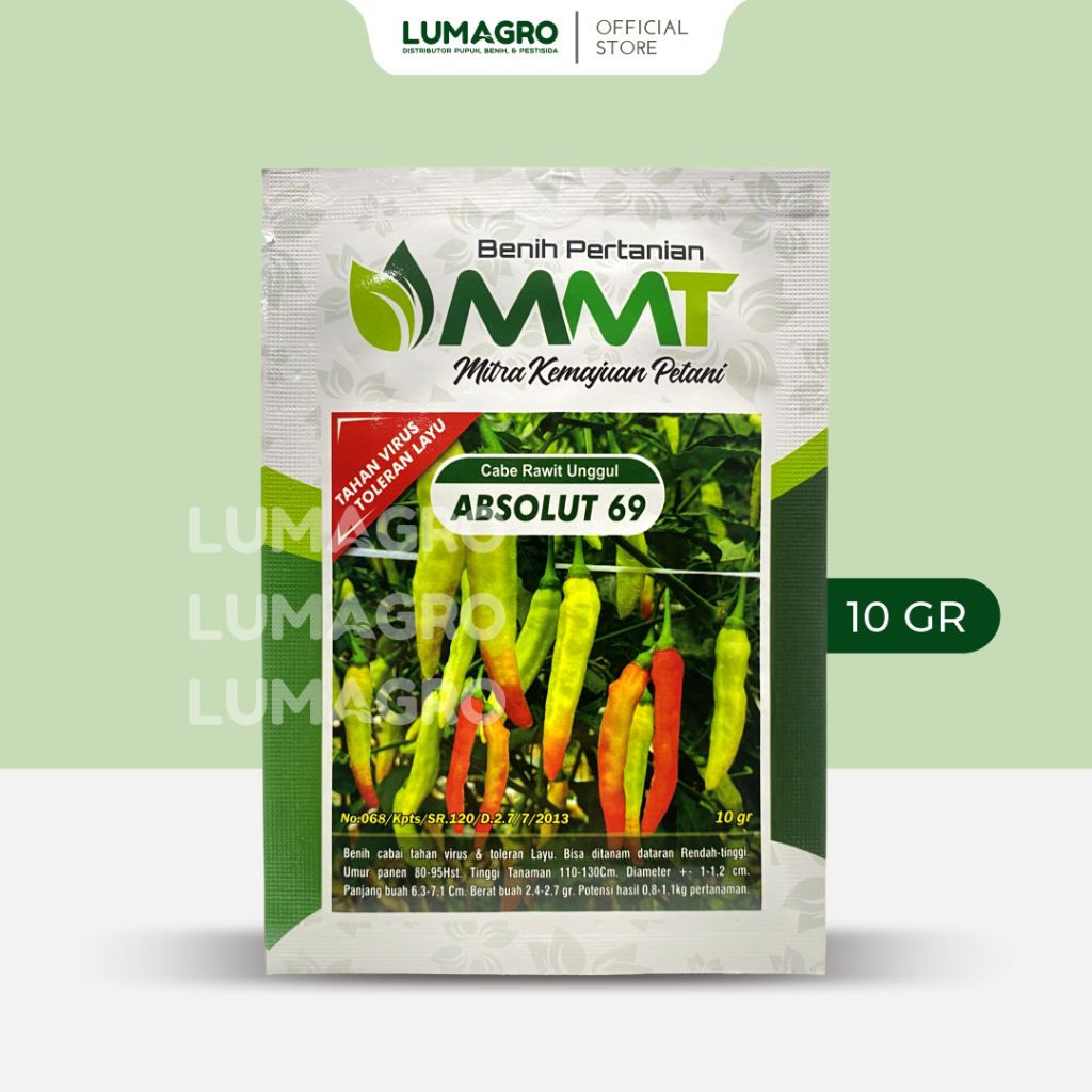 Jual Benih Cabe Rawit Absolut 69 10gr Cabai Unggul Tahan Virus Gemini ...