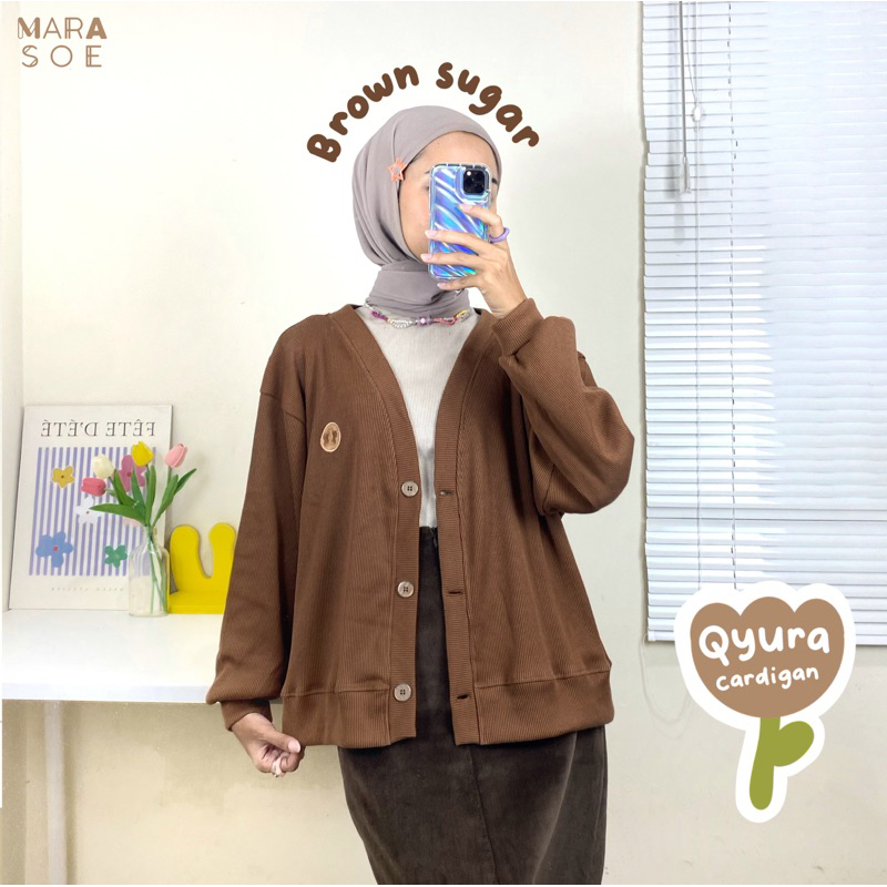 Jual [Marasoe] QYURA CARDIGAN - Cardigan Outer Cardigan Korea Cardi Knit Korean Look RIB Knit ...