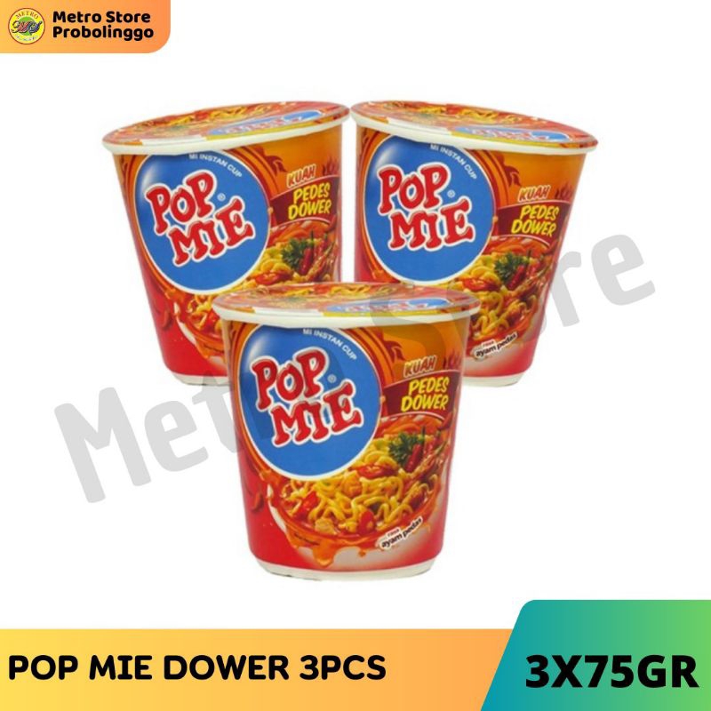 Jual POP MIE PEDAS DOWER ISI 3PCS | Shopee Indonesia