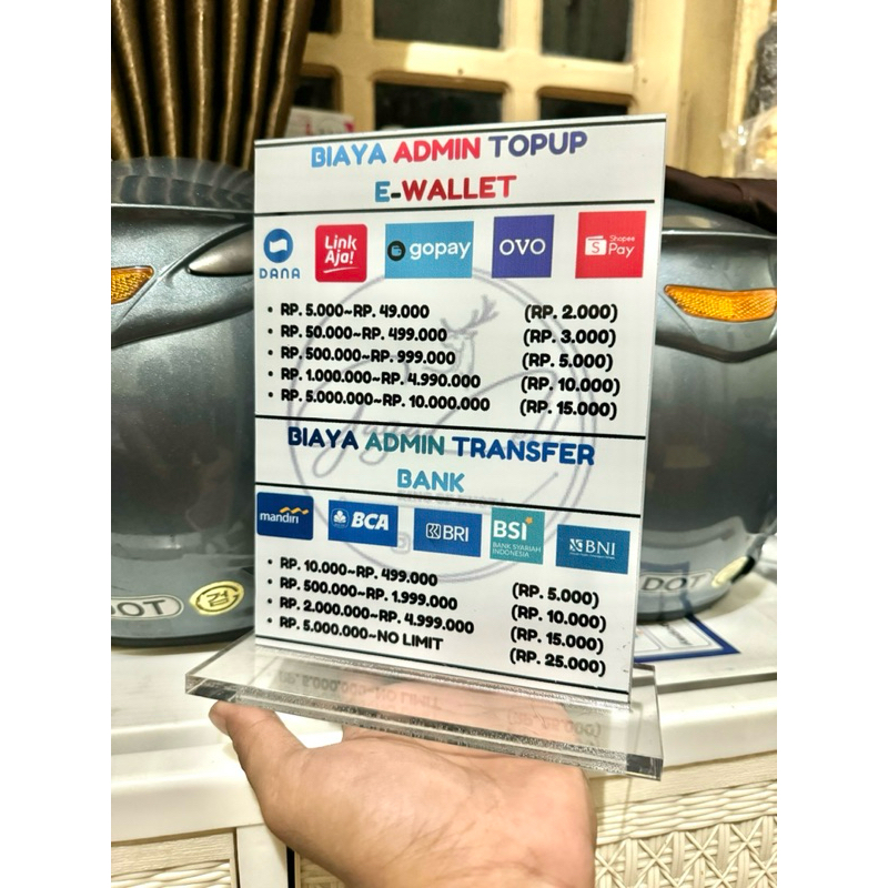 Jual AKRILIK MEJA KONTER BIAYA TOP-UP BISA CUSTOM BIAYA ADMIN UKURAN ...
