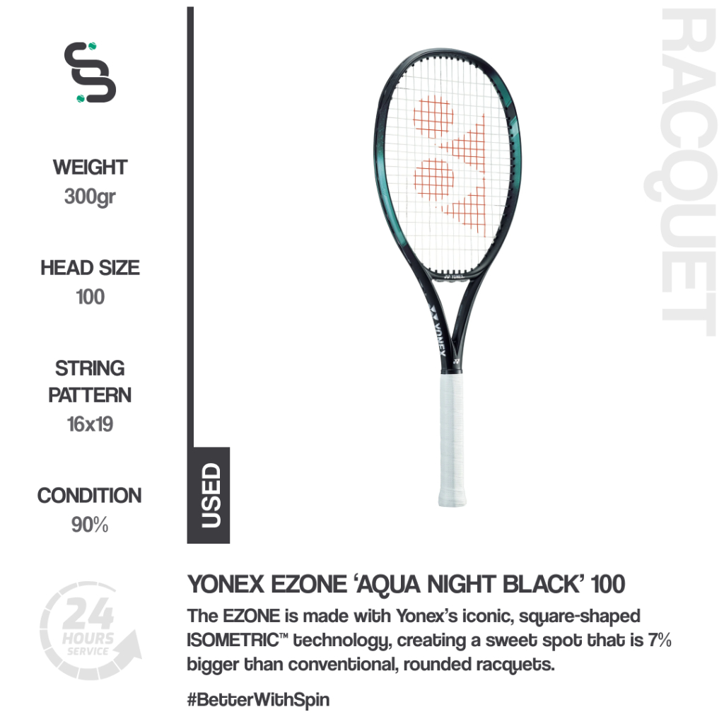 Jual Raket Tenis Bekas Yonex Ezone Aqua Night Black | Shopee Indonesia