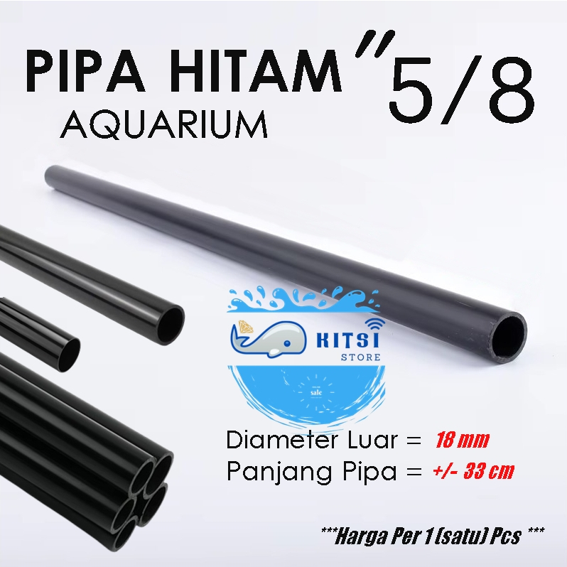 Jual Pipa Akuarium Hitam BESAR 5/8 Pipa PVC Hitam Panjang 33 Cm Pipa ...