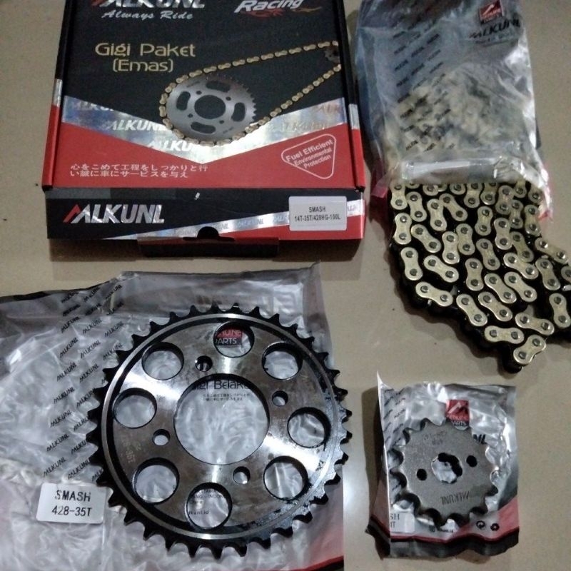 Jual GEAR GIR SET MLKUNL TYPE SSS RACING 428HG RANTAI CHOHO SMASH 110 SHOGUN 125 SMESH SMES ...