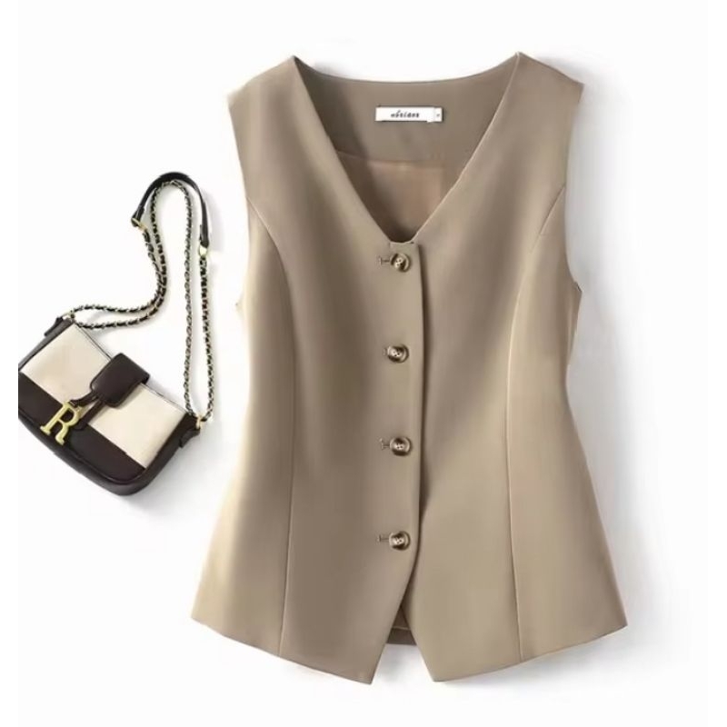 Jual ROMPI WANITA KANCING EMPAT POLOS TERBARU/VEST WANITA | Shopee ...