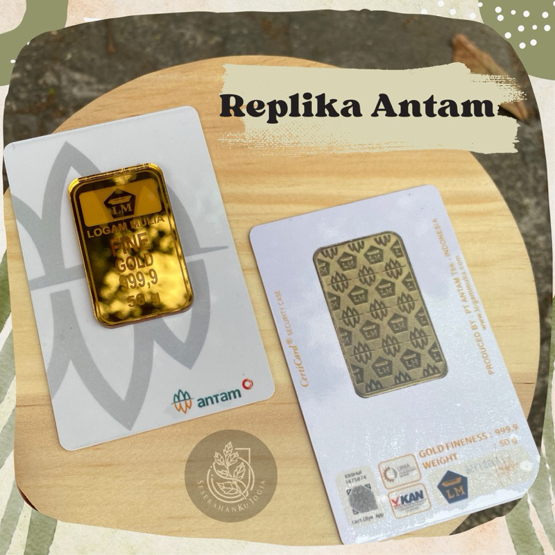 Jual replika logam mulia 5 gram bolak balik replika logam mulia PVC ...