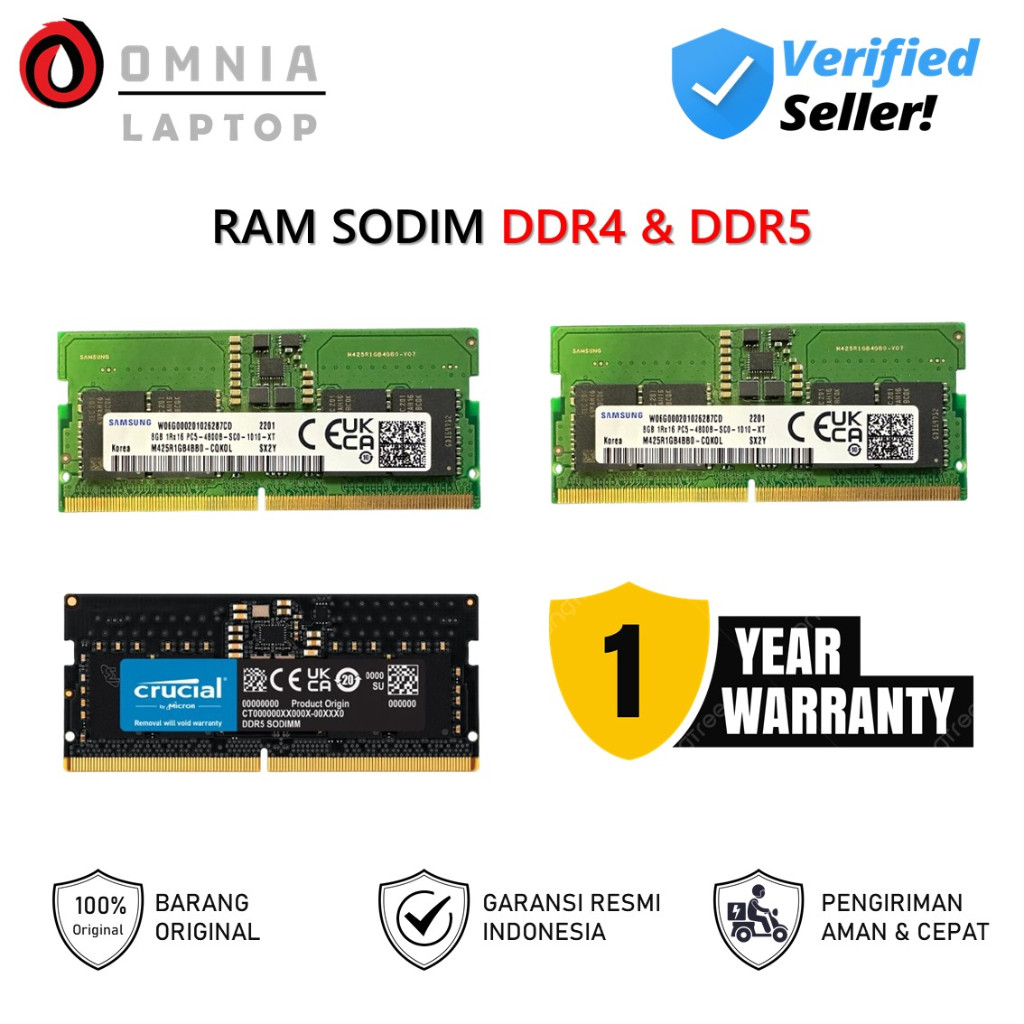 Jual RAM SODIM 8GB DDR4 | DDR5 4800MHZ MURAH | Shopee Indonesia