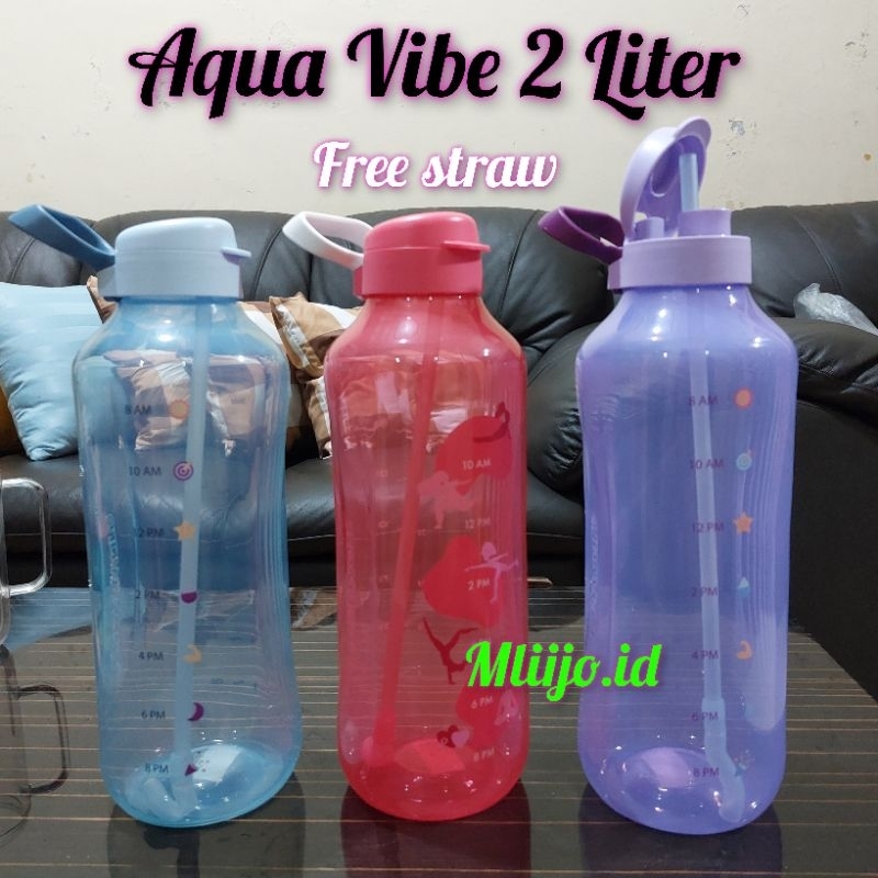 Jual Aqua vibe botol minum tupperware botol minum 2 liter | Shopee ...