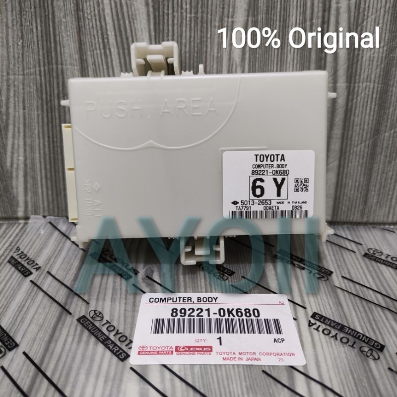 Jual Modul BCM Computer Body Toyota Fortuner VRZ 89221-0K680 Original ...