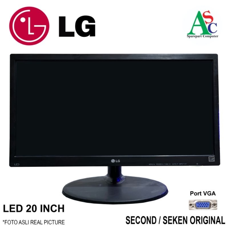 Jual Monitor LG 20 inch wide minus baret Grade C cocok untuk cctv ...