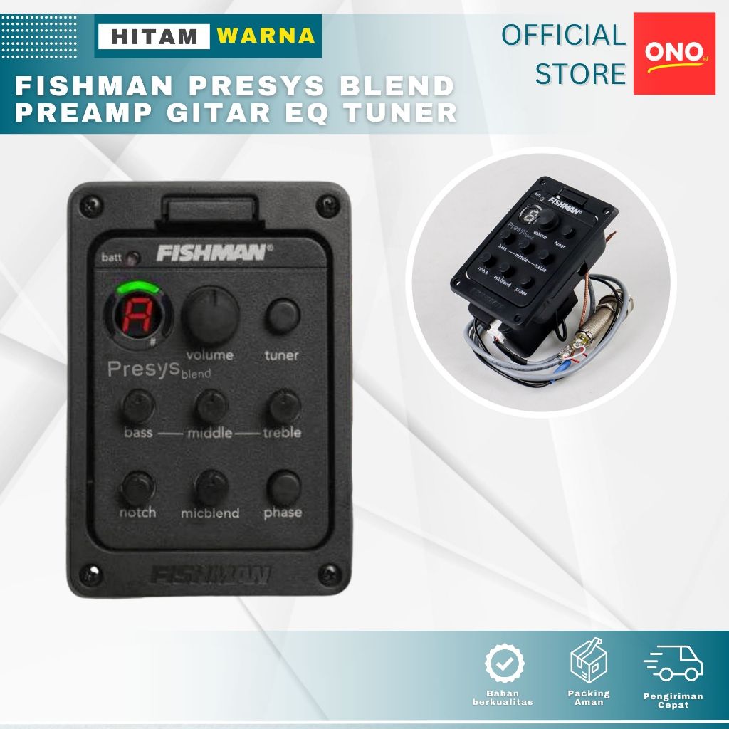 Jual FISHMAN Presys Blend Preamp Amplifier Gitar Akustis Guitar Bass Acoustic EQ Tuner - EQ-201 ...