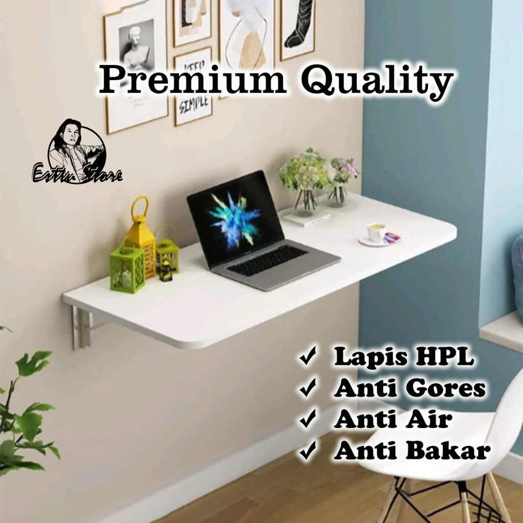 Jual MEJA DINDING LIPAT 80cmx40cm Lapis HPL- Meja Belajar Tempel ...