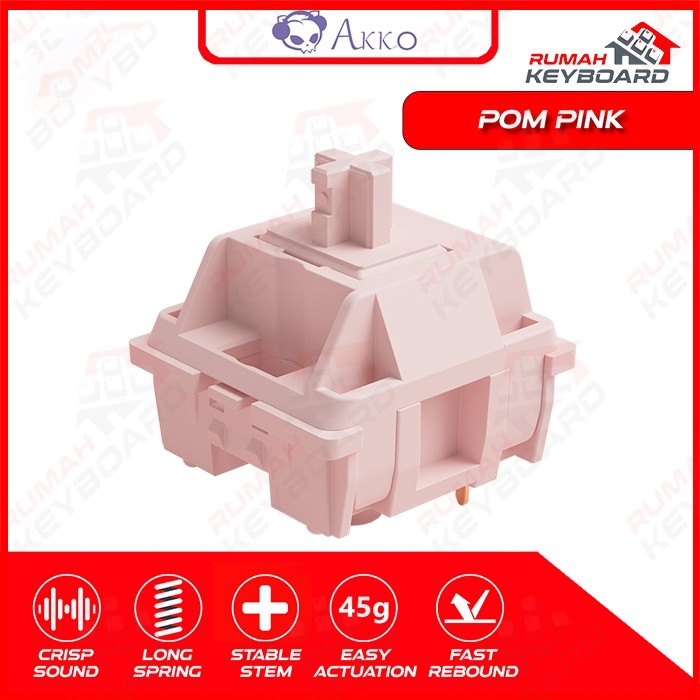Jual AKKO - Pom Pink - Switch - 3 PIN - 45g - Pcb Mount - Linear - Pom ...