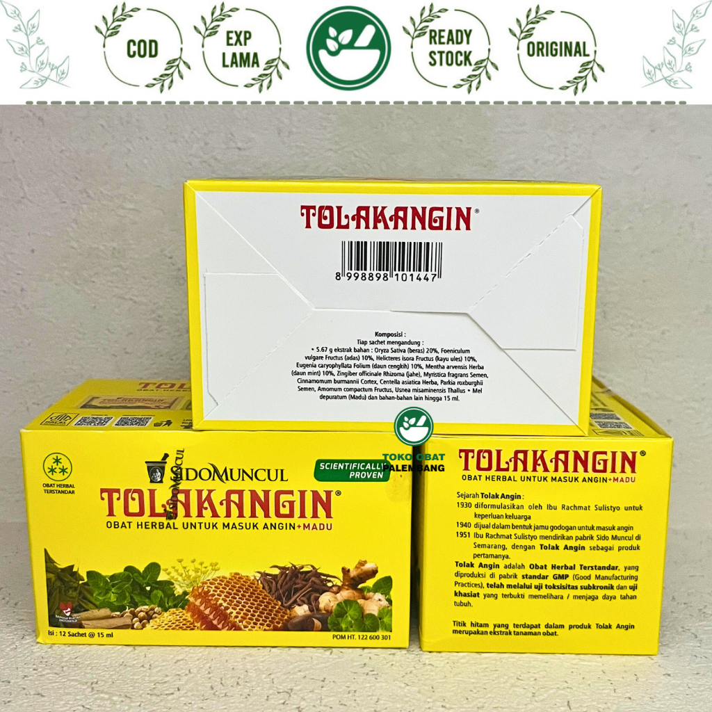 Jual TOLAK ANGIN CAIR SIDOMUNCUL 12sachet OBAT HERBAL MASUK ANGIN ...
