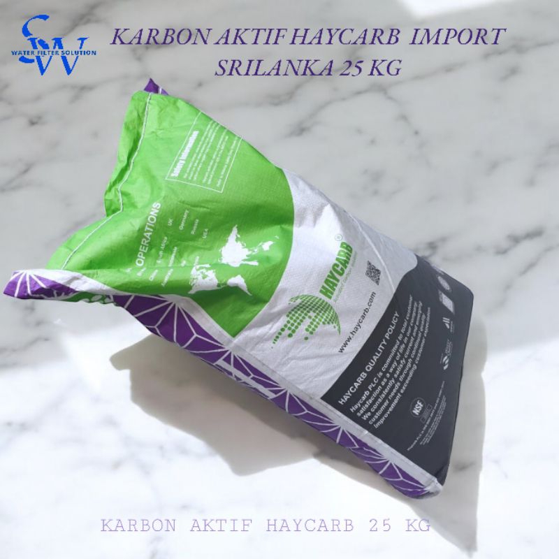 Jual KARBON AKTIF HAYCARB IMPORT SRILANKA 25 KG / HAYCARB ACTIVATED ...