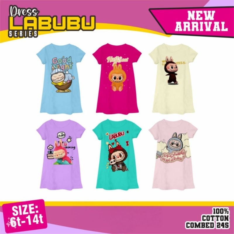 Jual 6-14T Dress Labubu (zainkids official) / dress labubu / dress anak ...