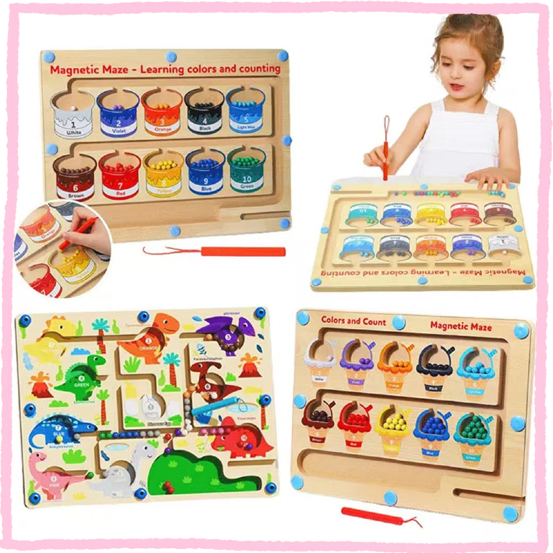 Jual [COD] Mainan Edukasi Kayu Labirin Magnetik Wooden Magnetic Ball ...