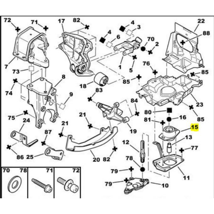 Jual Mounting Transmisi Gearbox AL4 Peugeot 206 307 TU5JP4 1844.51 ...