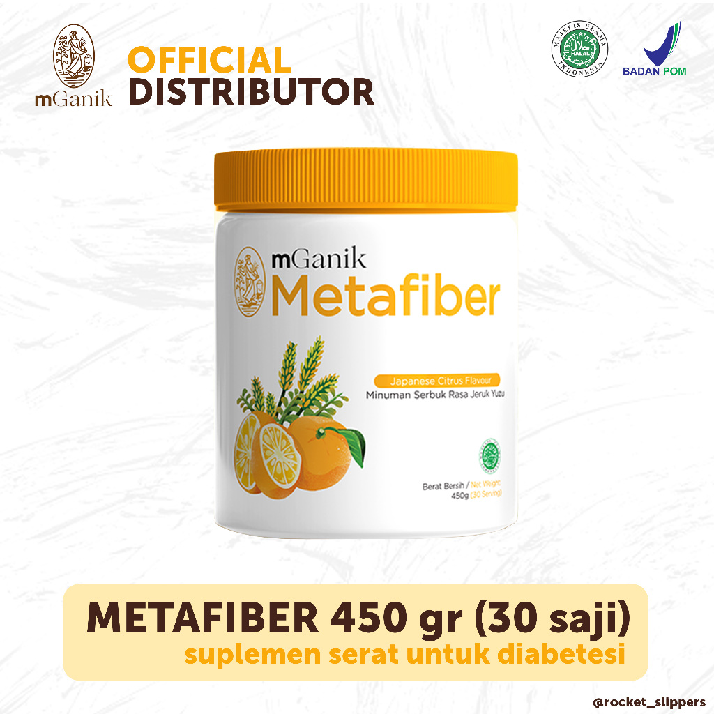 Jual MGANIK METAFIBER 450 Gr Gram 30 Serving Minuman Serat Fiber Untuk ...
