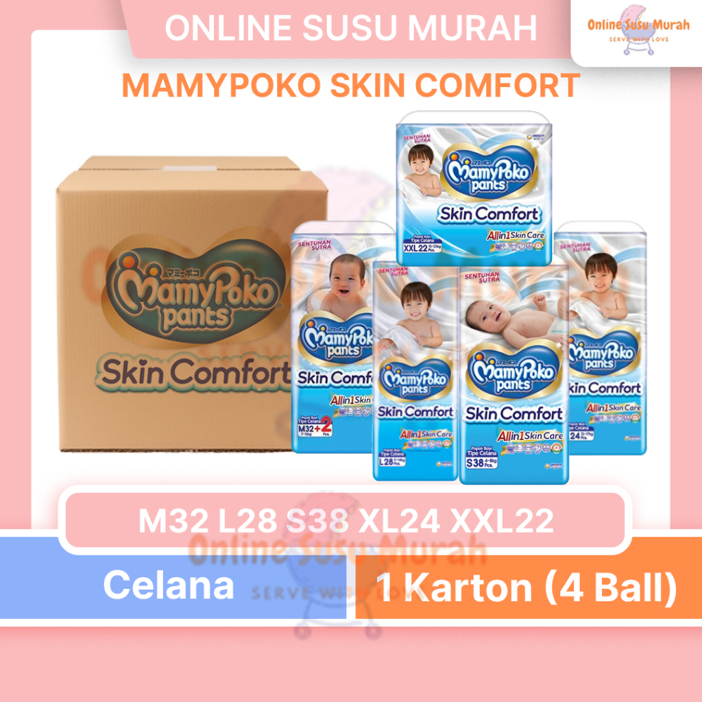 Jual MAMYPOKO SKIN COMFORT PAKET 1 KARTON 4 BALL M32 L28 S38 XL24 XXL22 M 32 L 28 S 38 XL 24 XXL ...