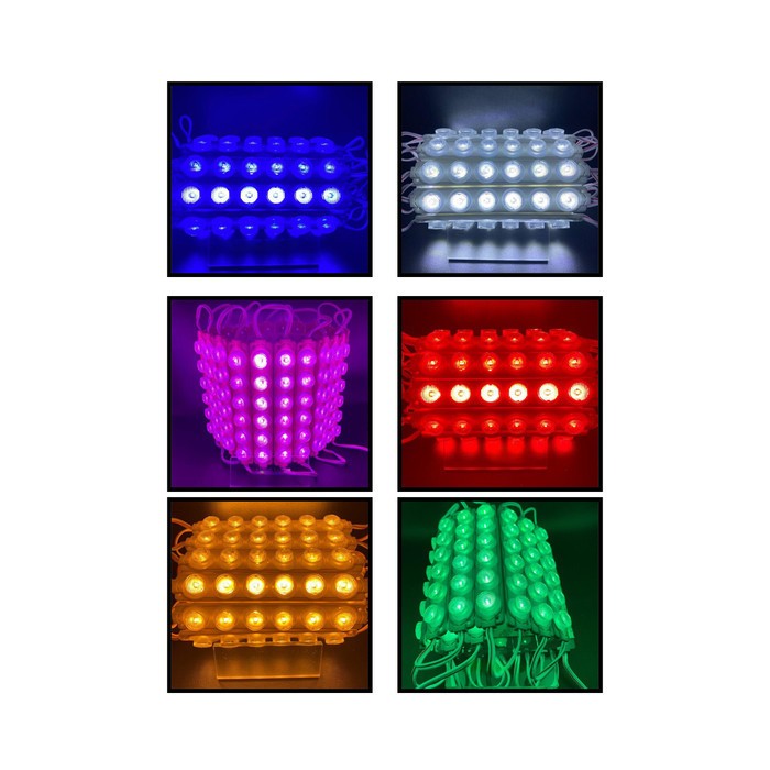 Jual Lampu LED Module 6 Titik LED Modul 12V 24V Mata Besar | Shopee ...