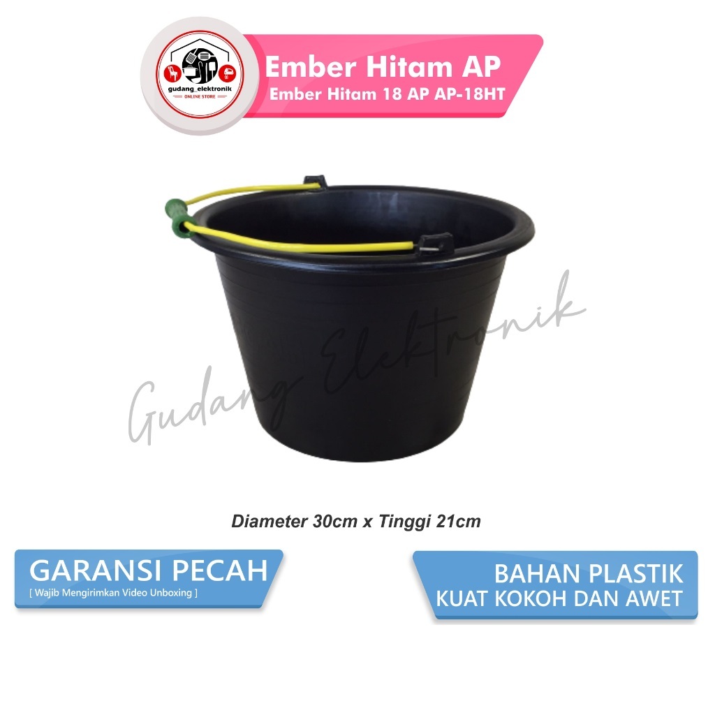 Jual Ember Hitam 18 AP AP-18HT | Shopee Indonesia