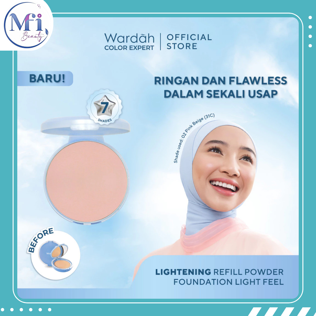 Jual MFI - New ! Wardah Refill Lightening Powder Foundation Light Feel ...