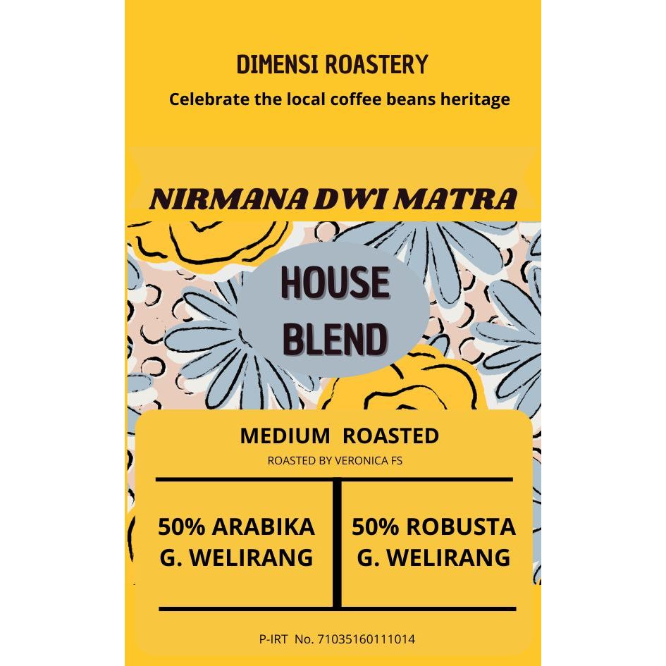 Jual DIMENSI ROASTERY, ESPRESSO BLEND, "NIRMANA DWI MATRA" BIJI KOPI ...