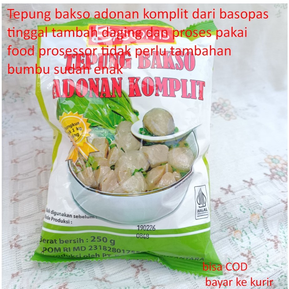 Jual Tepung bakso adonan komplit dari basopas tinggal tambah daging dan ...