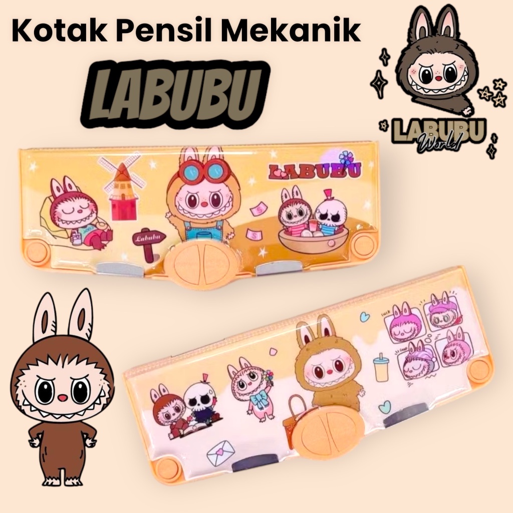 Jual Kotak Pensil Anak LABUBU Multifungsi Rautan gunting Motif Lapisan ...