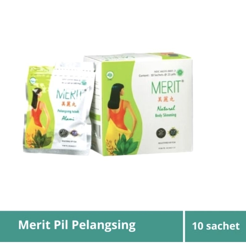 Jual BOX Isi 10 Sachet - Merit Pill 21 Kesehatan Pelangsing Tubuh ...