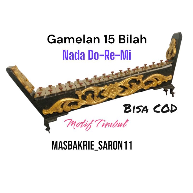 Jual Gamelan Saron 15 Bilah Nada DoReMi khas Cirebon Jabar Motif Timbul | Shopee Indonesia
