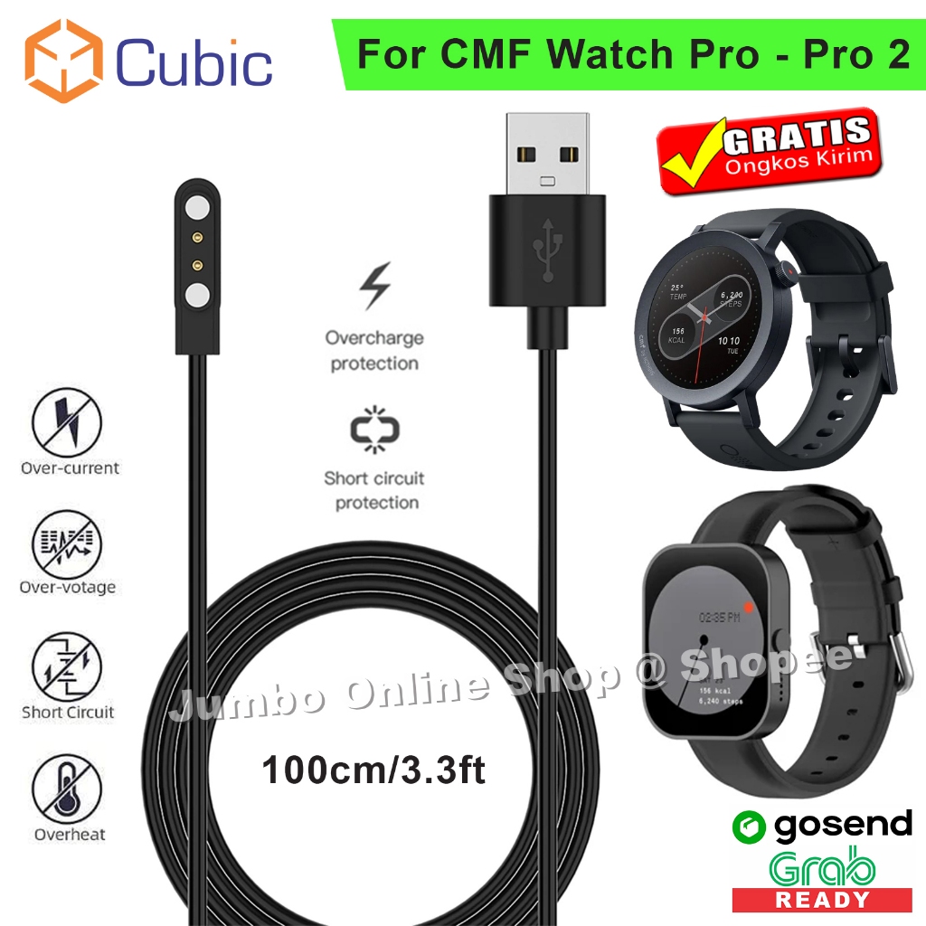 Jual CUBIC Charger Magnetic Cable USB for CMF WATCH PRO - CMF WATCH PRO 2 by Nothing | Shopee ...