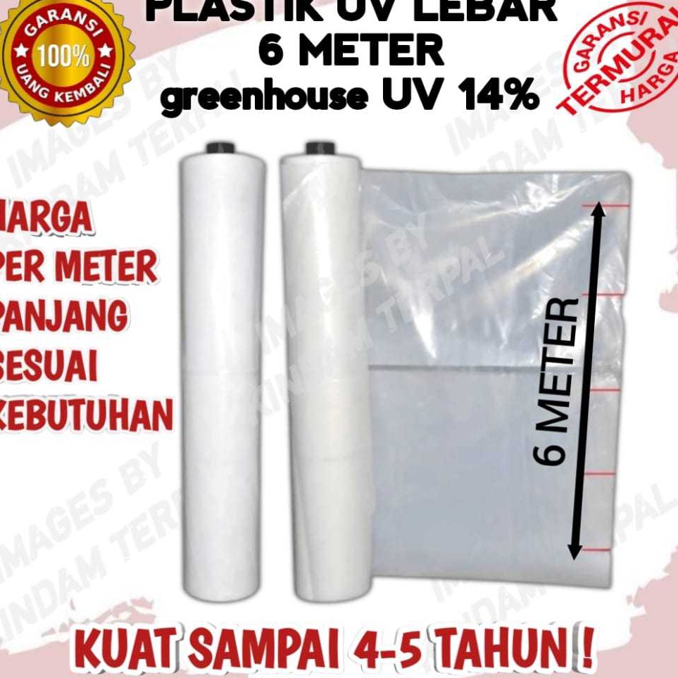 Jual PLASTIK UV GREENHOUSE 14 LEBAR 6 METER BARU TEBAL 2 MICRON HARGA PERMETER LARI KODE I9F5 ...