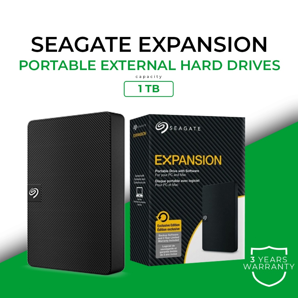 Jual Seagate New Expansion Harddisk Eksternal 1TB - Hitam | Shopee Indonesia