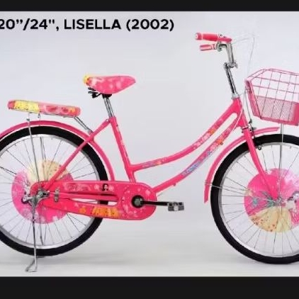 Jual SEPEDA MINI 24 LISELLA+ KERANJANG BESI + STANDAR U | Shopee Indonesia