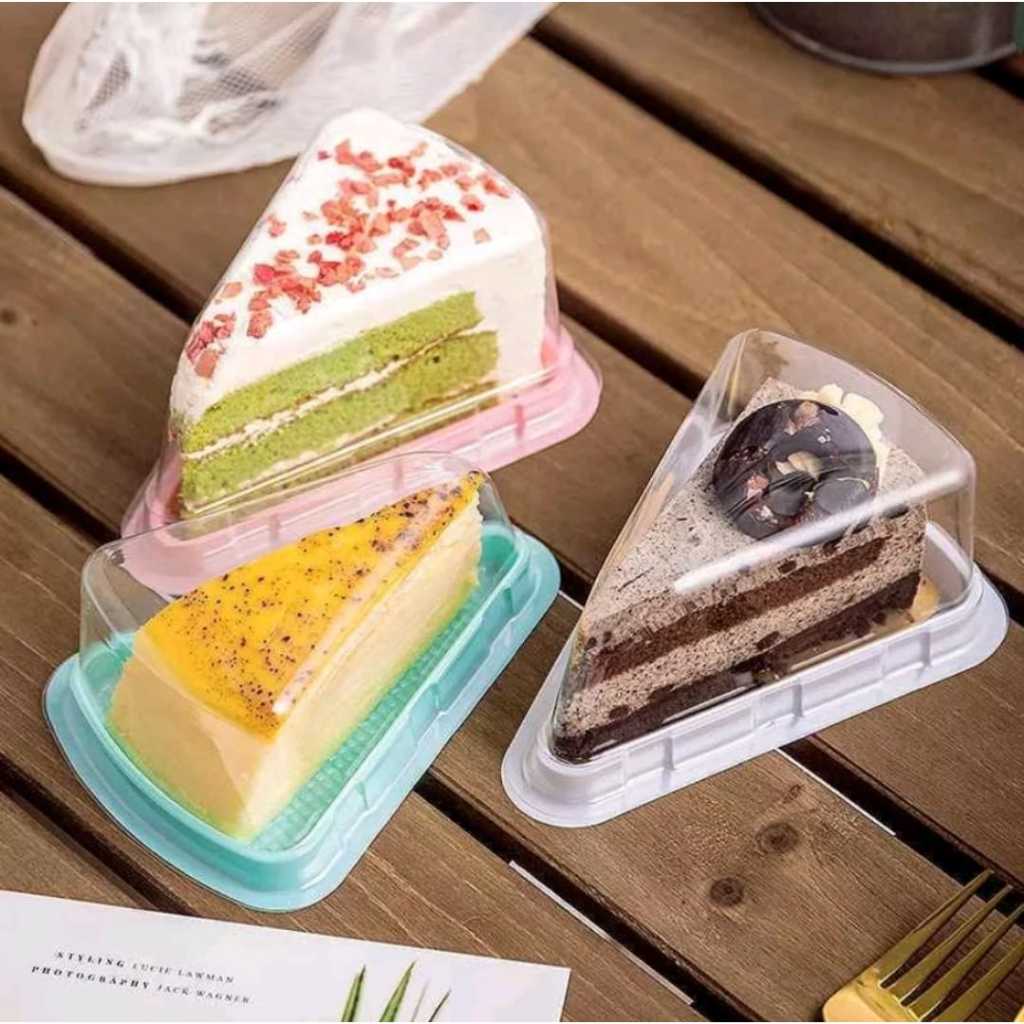 Jual Mika Segitiga Box Mika Kue Potong Kotak Mika Cake Tray Mika Kue ...