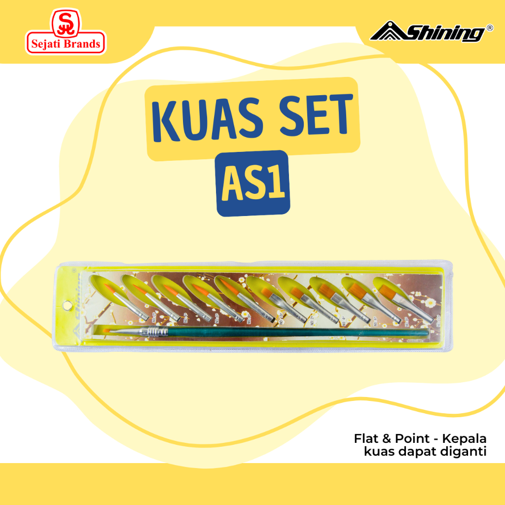 Jual Shining Kuas Gambar AS1 | Kuas Mewarnai | Kuas Melukis | Shopee ...