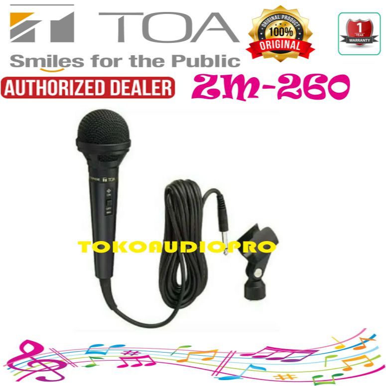 Jual Mic Toa ZM260 Dynamic Microphone Vokal Toa ZM-260 | Shopee Indonesia