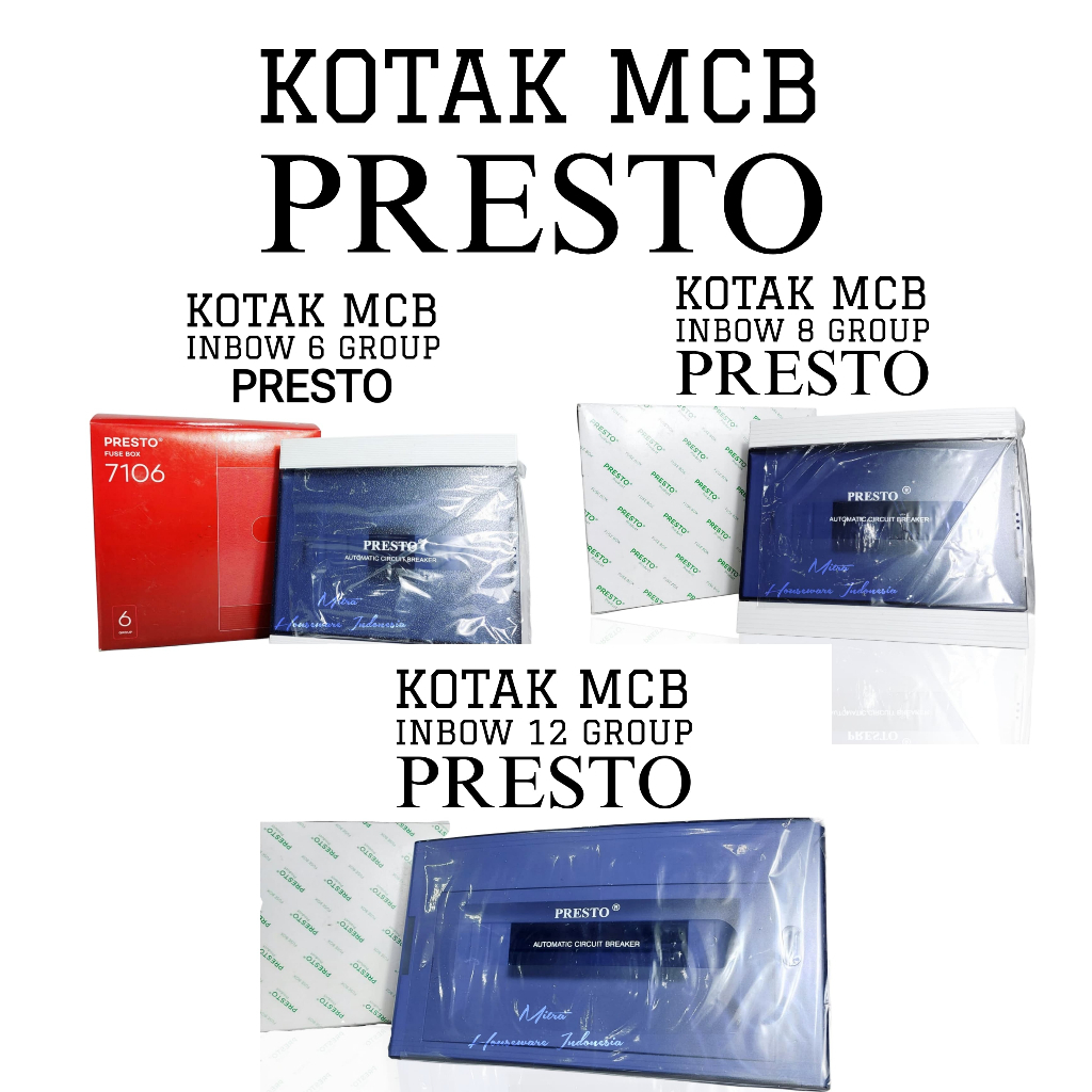 Jual BOX KOTAK MCB / SEKRING LISTRIK PRESTO 6,8,12 GRUP / GROUP INBOW ...