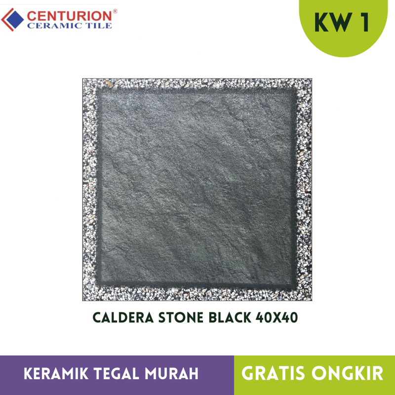 Jual Keramik teras / carport kasar 40x40 MCC CENTURION Caldera Stone ...
