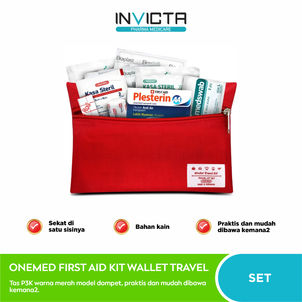 Jual Onemed First Aid Kit Wallet Travel | Shopee Indonesia