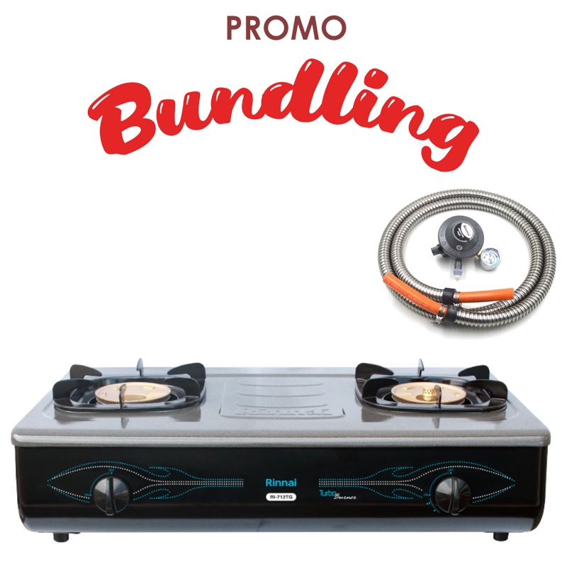 Jual Rinnai Paket Bundling Kompor Gas 2 Tungku Rinnai RI 712 TG ...