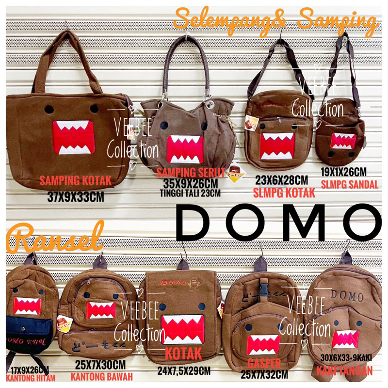 Jual Tas Boneka Ransel Domo Kun/ tas selempang samping sling bag/ tas ...