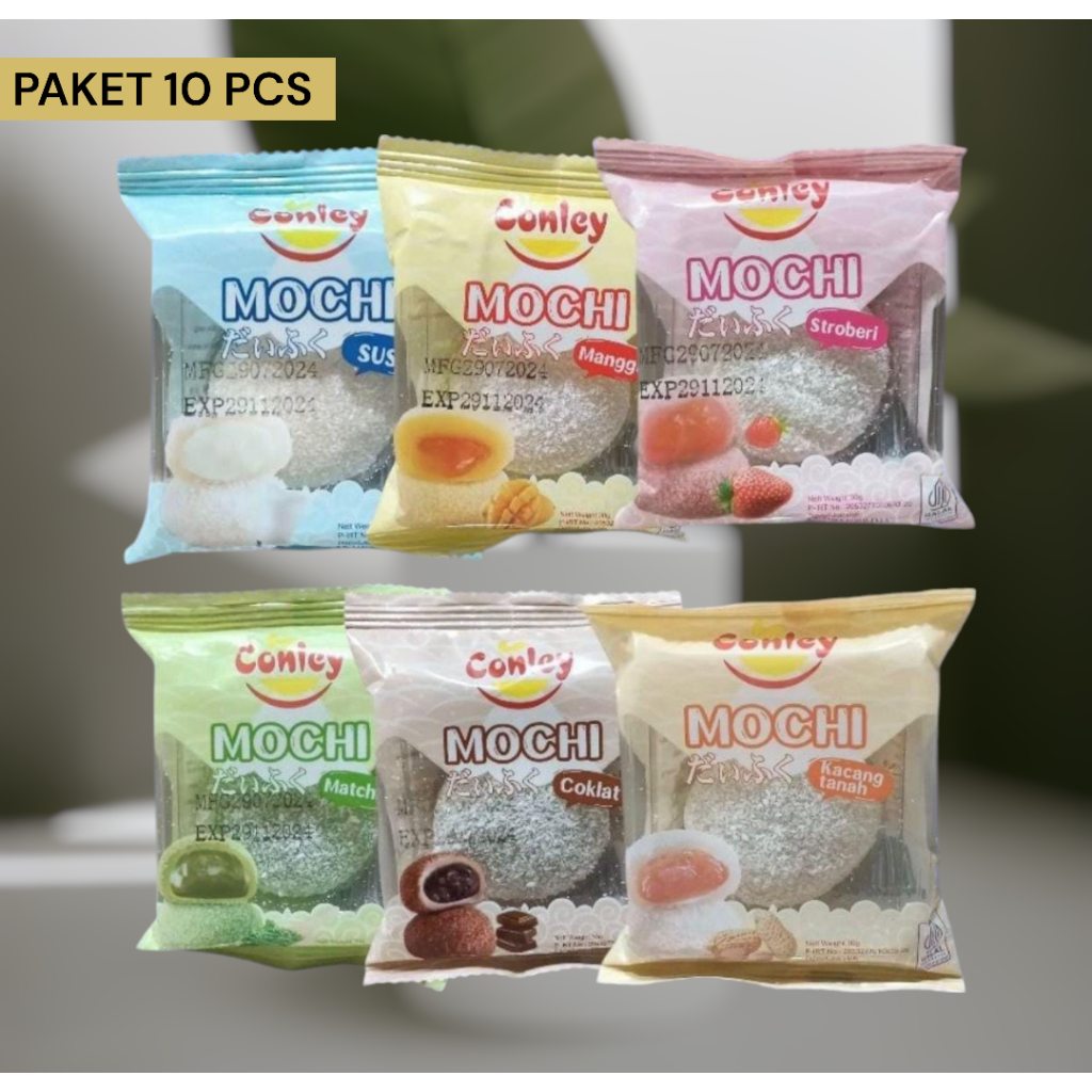 Jual 10 Pcs Mochi Conley Kue Mochi Mini Simpan Suhu Ruang | Shopee ...