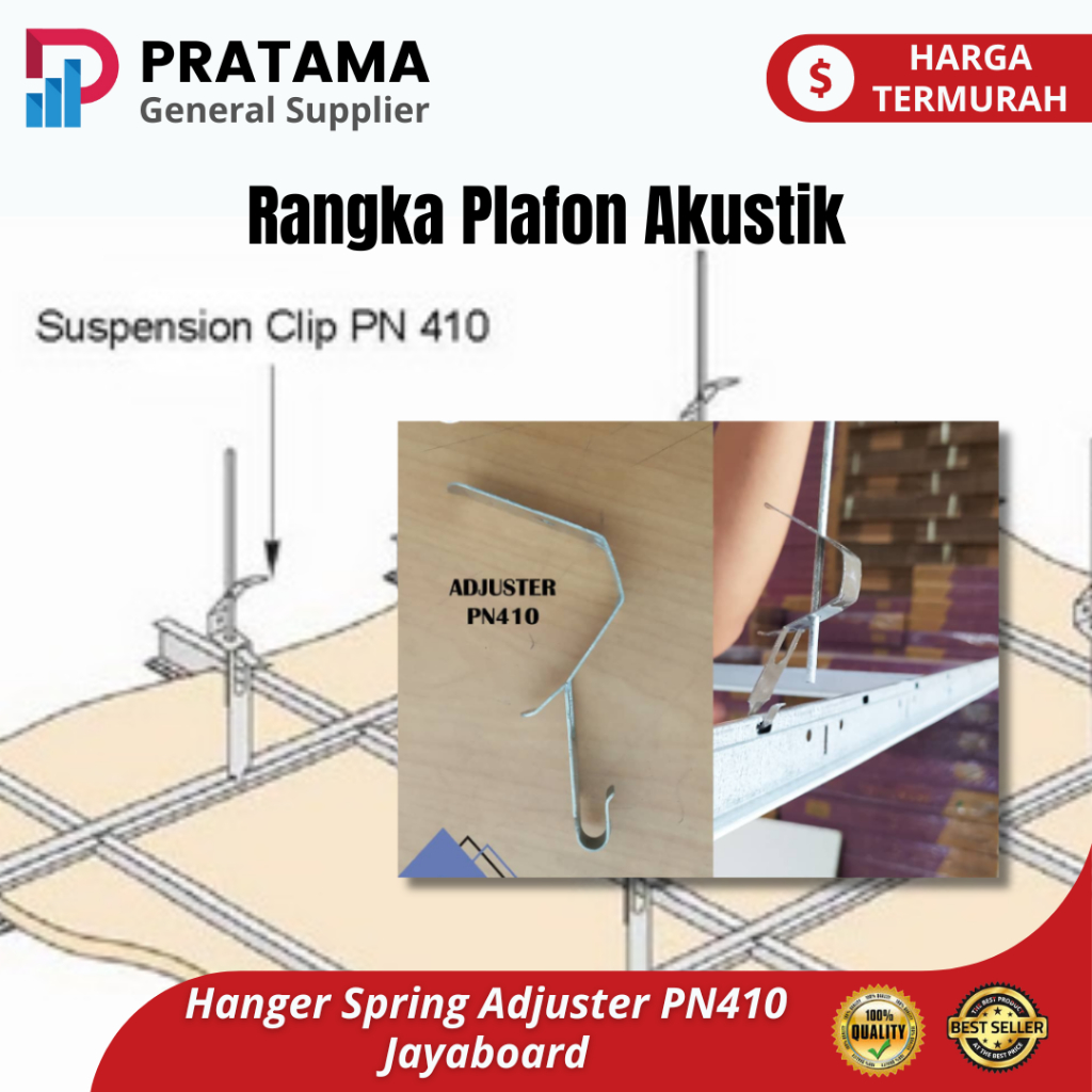 Jual Rangka Plafon Akustik Hanger Spring Adjuster PN 410 Jayaboard ...
