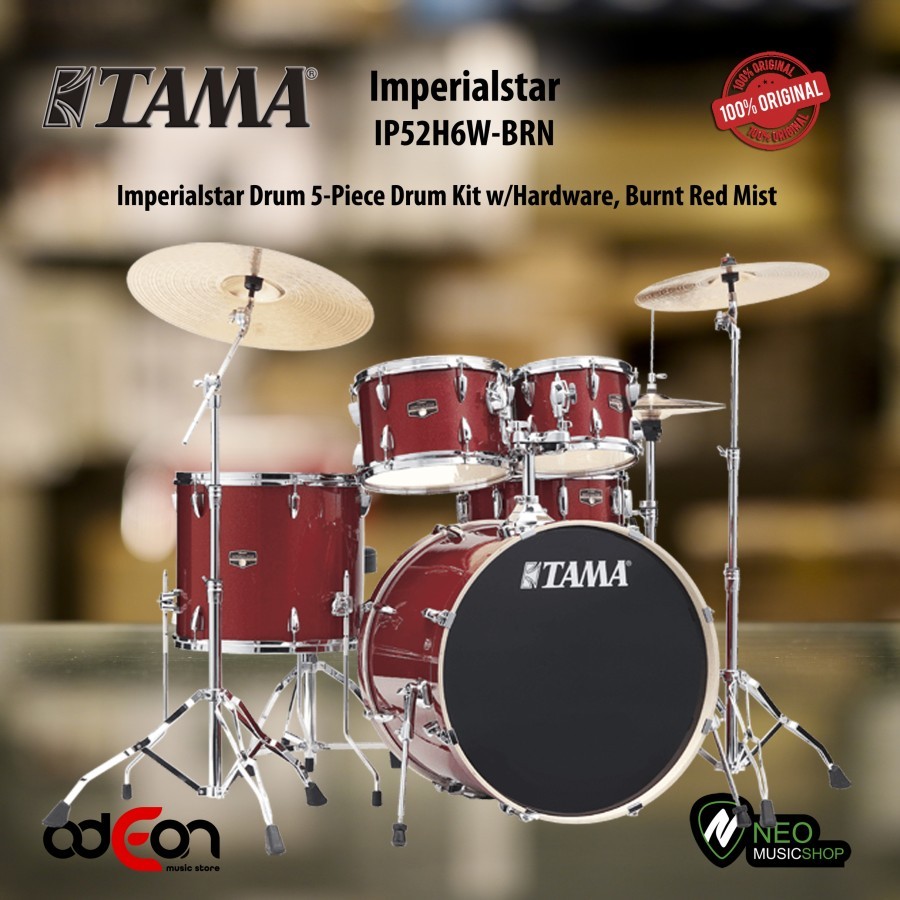 Jual TAMA Imperialstar IP52H6W-BRN 5-Piece Drum Kit w/Hardware, Burnt ...