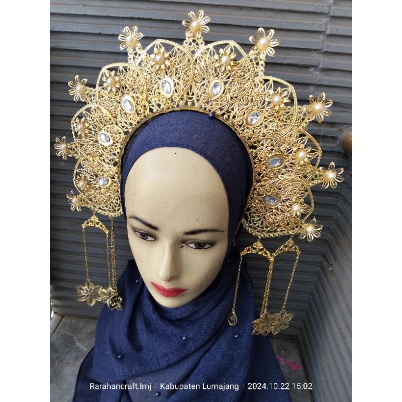Jual (style 121)bando tari adat/mahkota/sunting/tiara | Shopee Indonesia