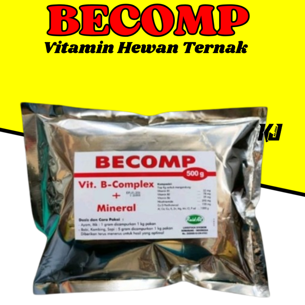 Jual BECOMP Serbuk 500g VITAMIN B-COMPLEX + MINERAL Powder Hewan Ternak ...