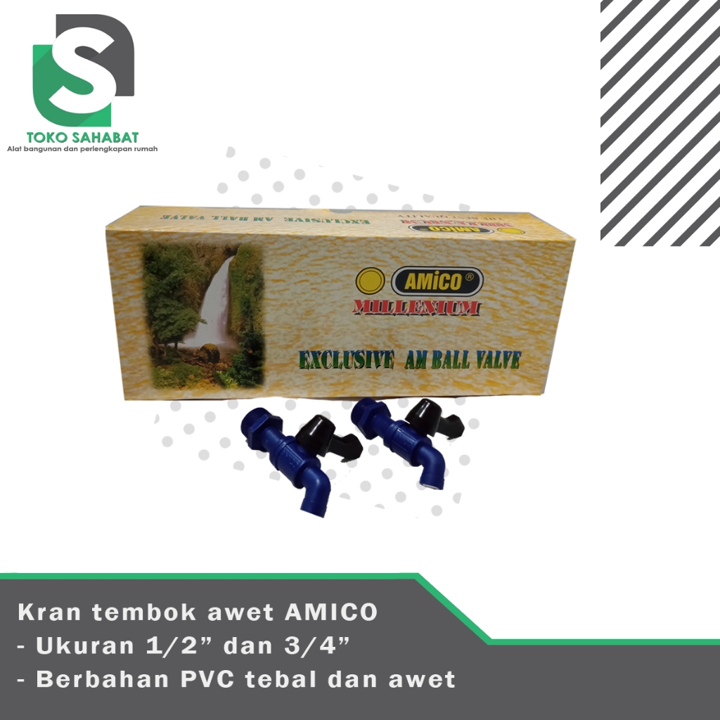 Jual Kran tembok AMICO 1/2” - 3/4” | Shopee Indonesia